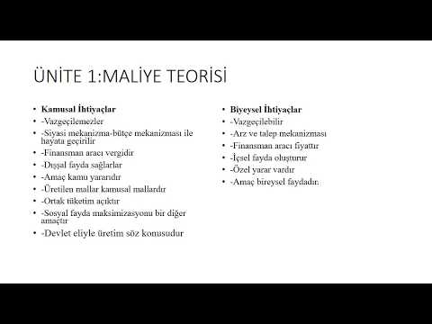 Maliye Dersi \