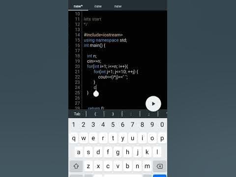 #c++ #coding #competativeprogramming #shorts #tables #logic printing ta ...