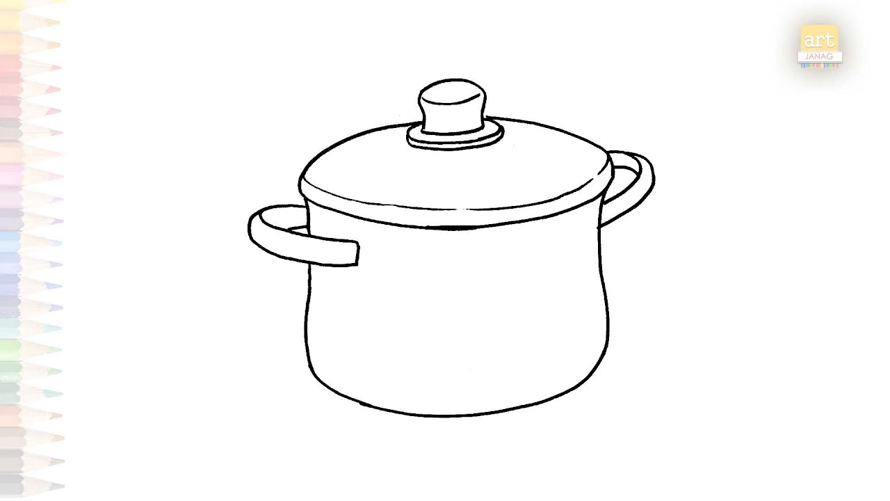 Rice bowl drawing | Outline drawings easy | How to draw Rice bowl step ...