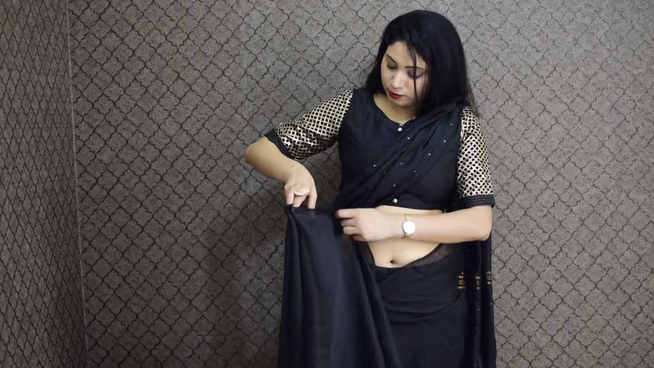 Saree wearing for college fest if you want to look slim | How to wear ...