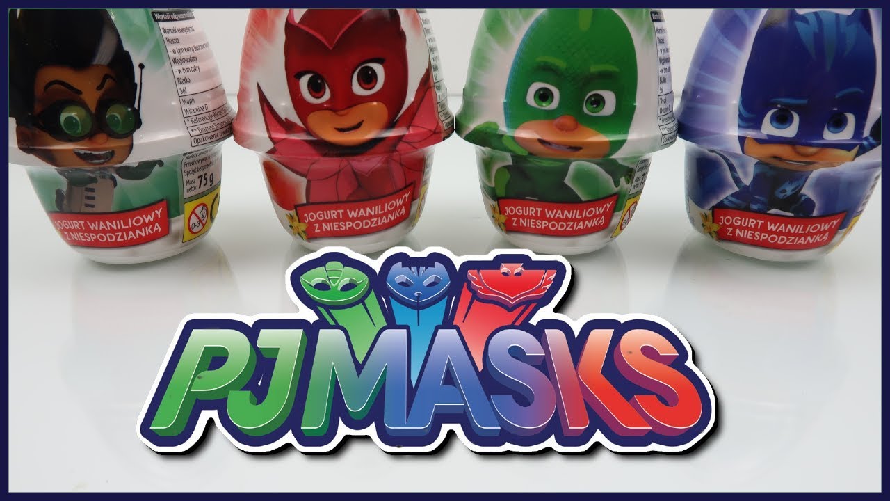 4 PJ MASKS Surprise Toys, Surprise Puddings, Surprise Eggs, Jajko ...