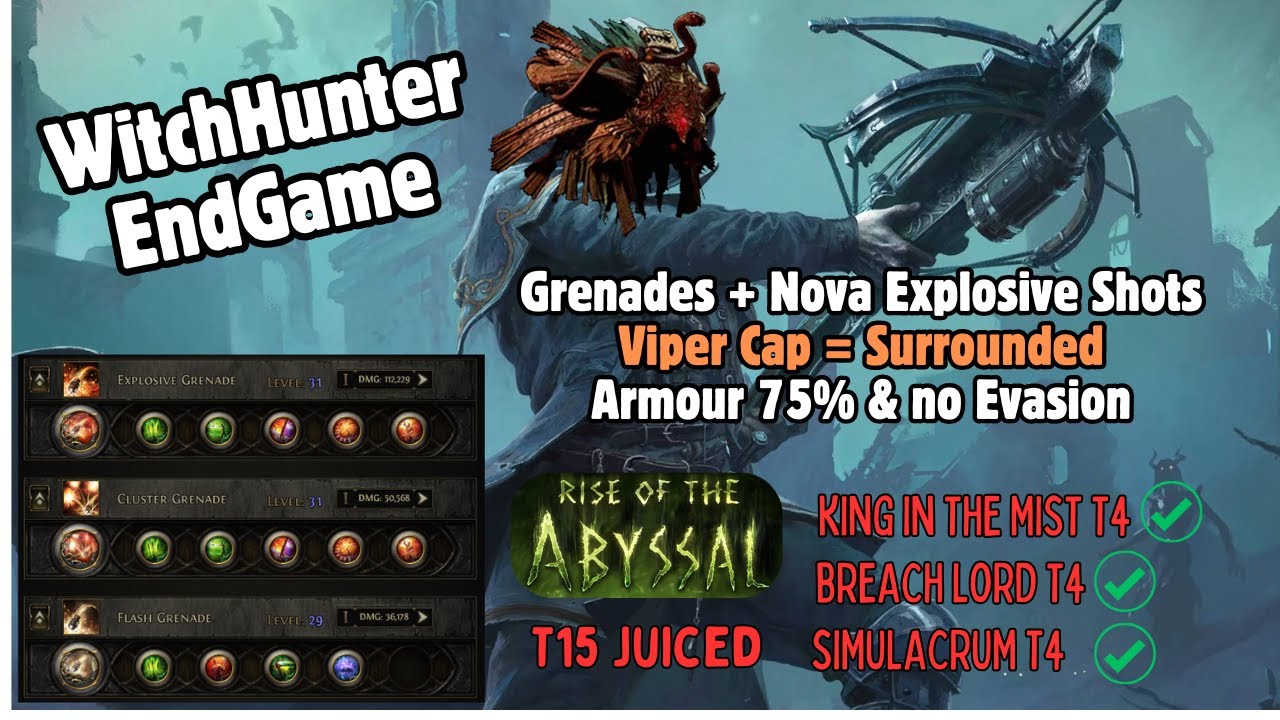 WitchHunter Viper Cap Grenade Build Showcase - POE 2 The Third Edict 0. ...