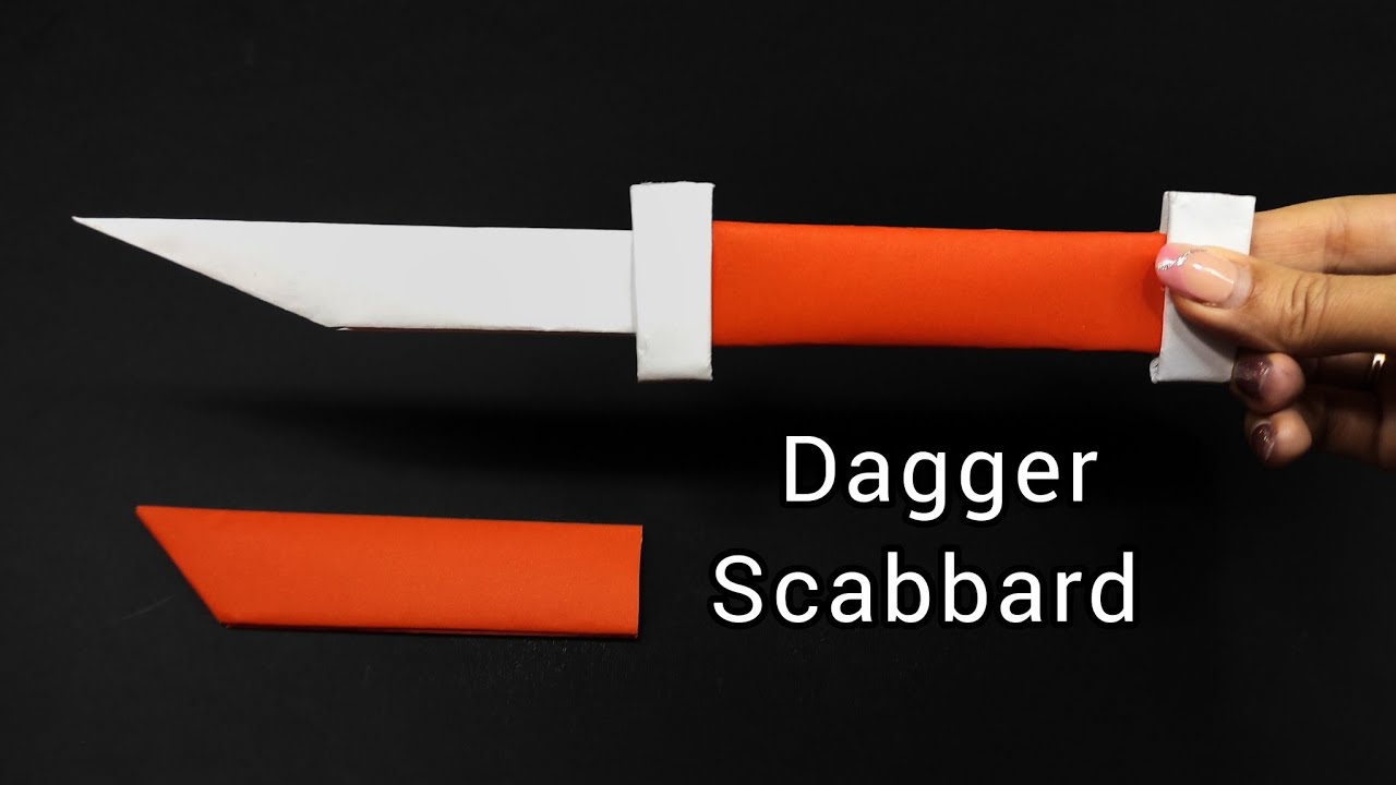 DIY | How to make origami dagger with a scabbard from A4 PAPER | paper ...