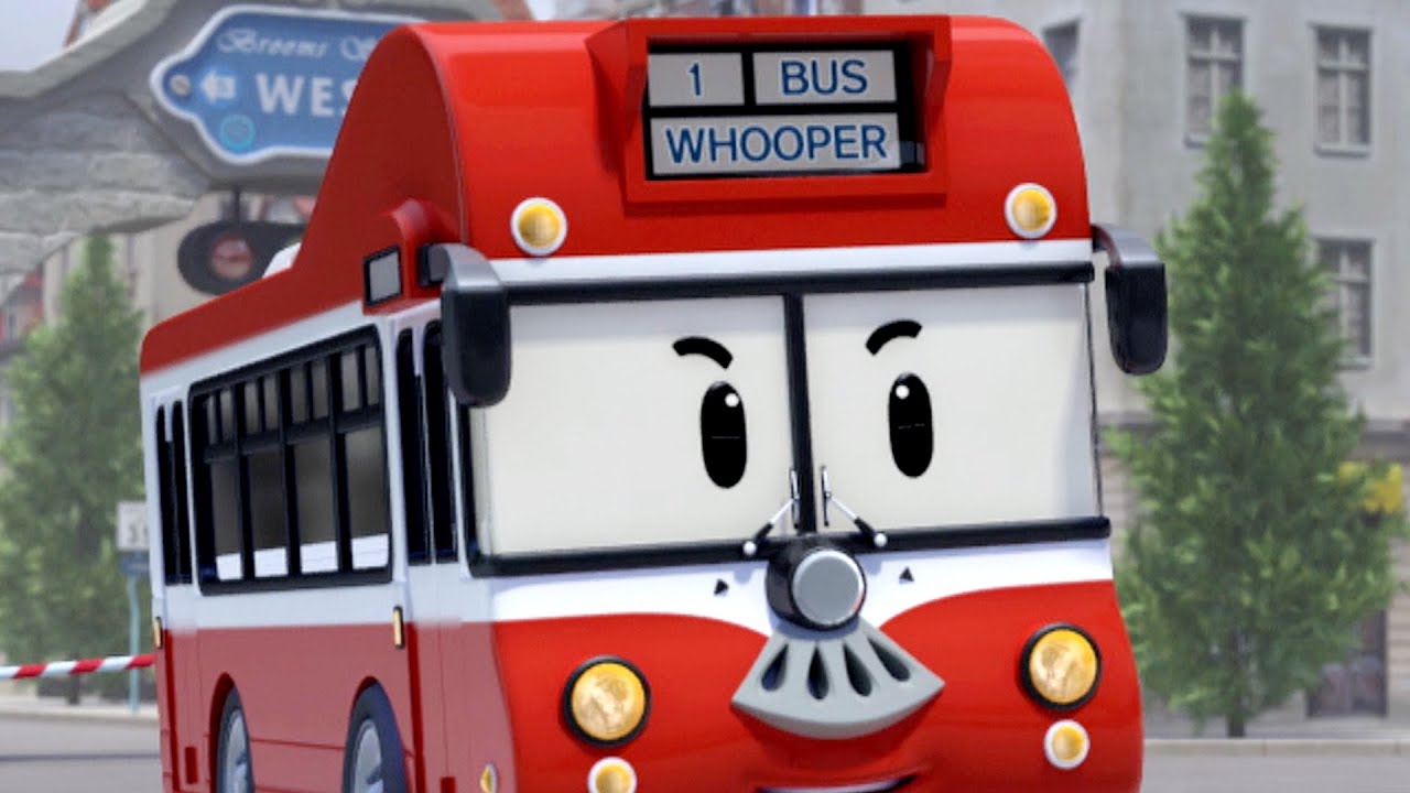 Viagem de Whooper para Broomstown | Animação para crianças | Robocar ...