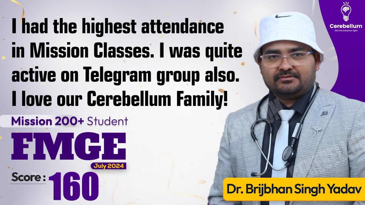 I had the highest attendance in Mission Classes. I love our Cerebellum ...