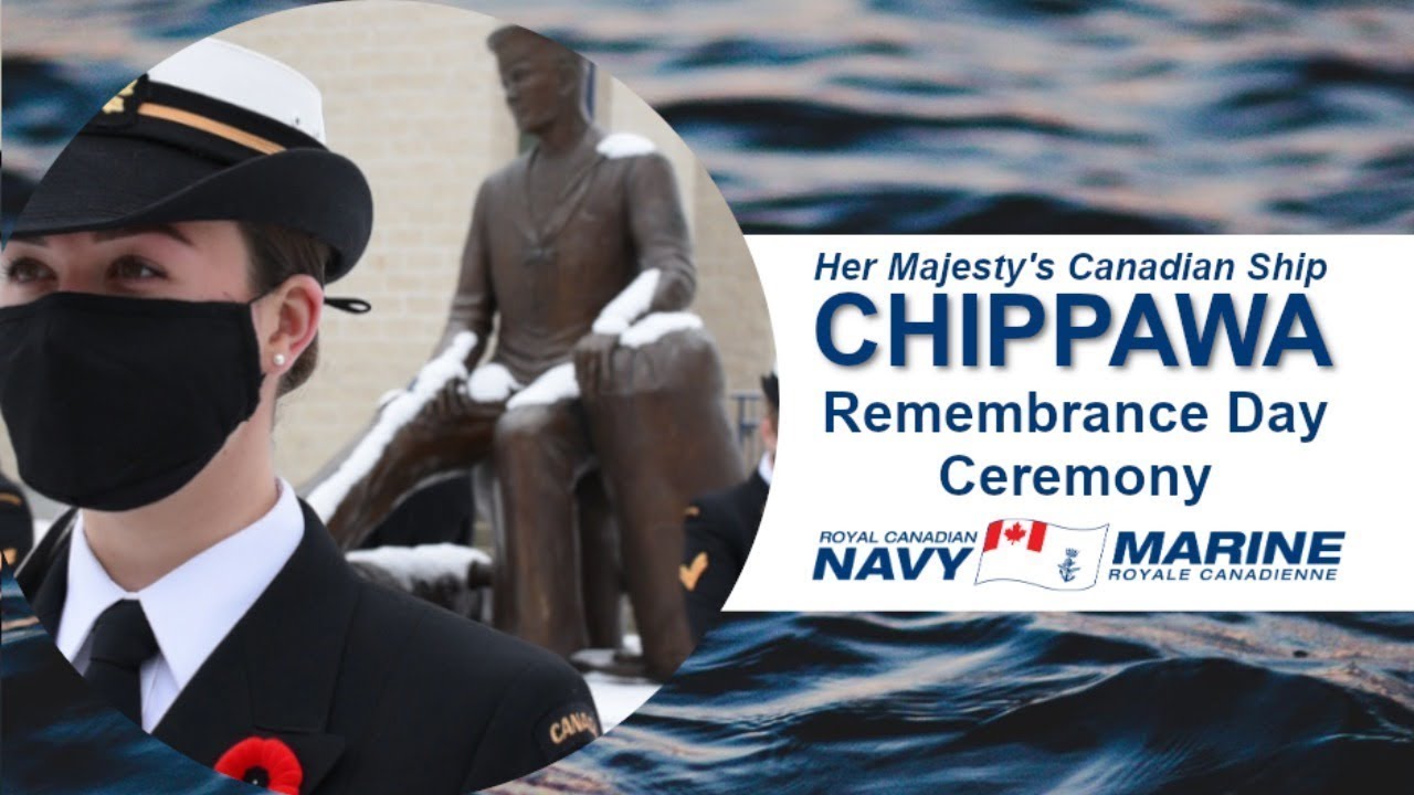 HMCS CHIPPAWA Remembrance Day Ceremony 2020 - YouTube