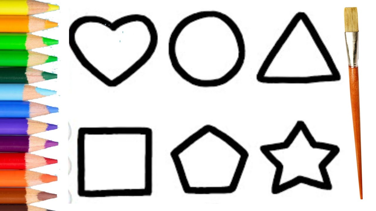 How to Draw Colorful 2D Shapes for Kids - YouTube
