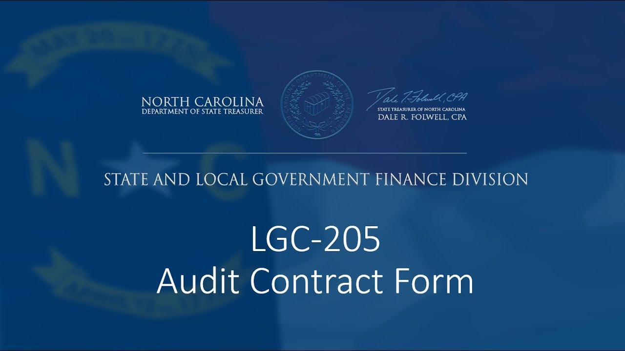 Local Government Commission - LGC Form 205 Tutorial - YouTube