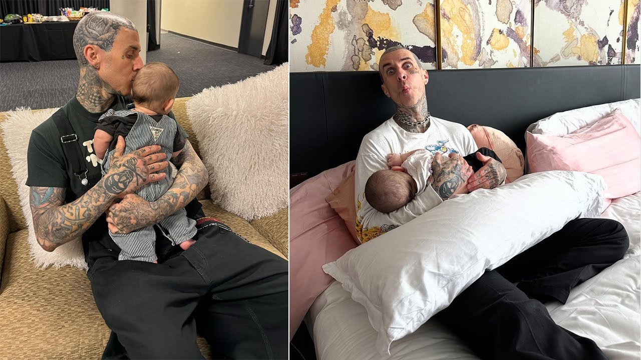 Travis Barker & Kourtney Kardashian Celebrate Father's Day with Baby ...