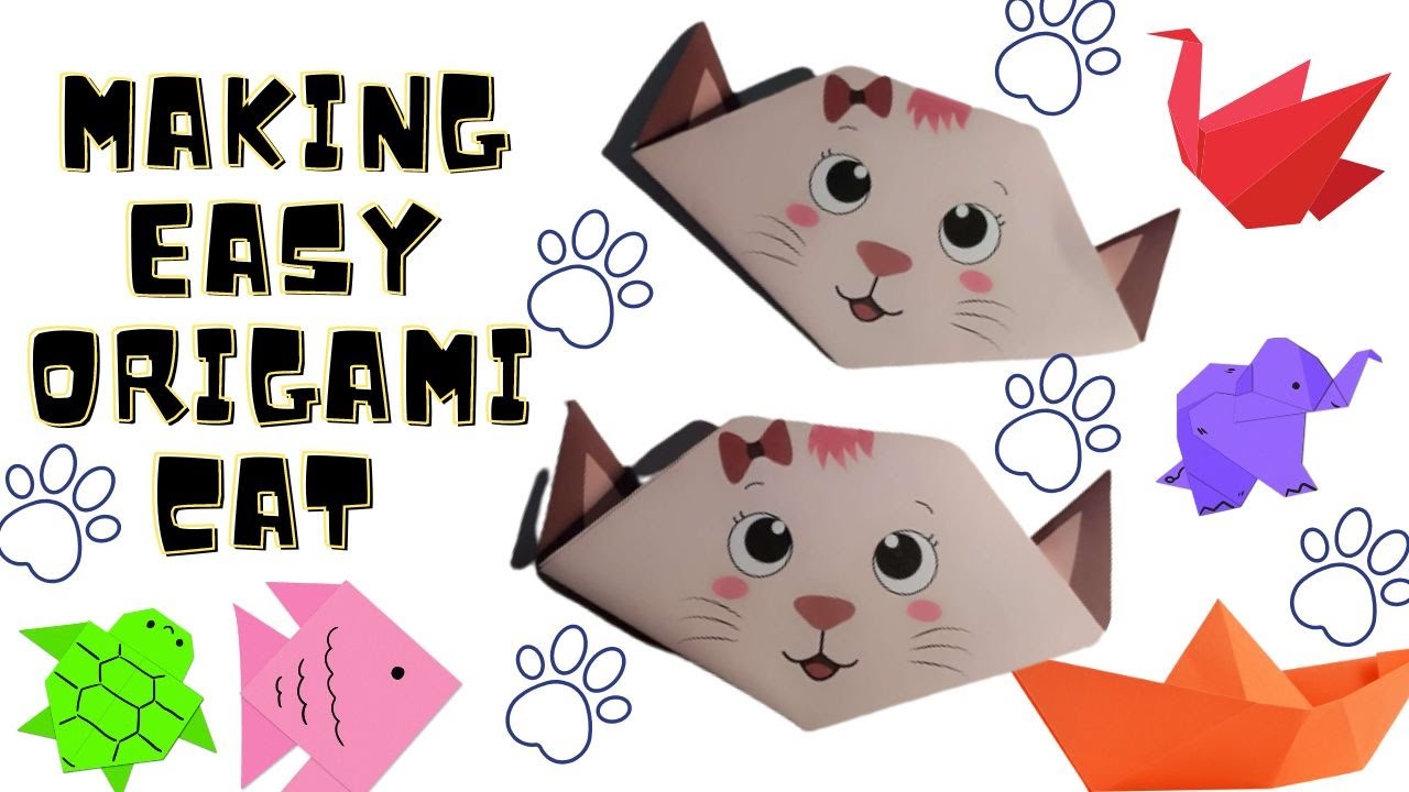 Making Easy and Simple Origami Cat 😺 - YouTube