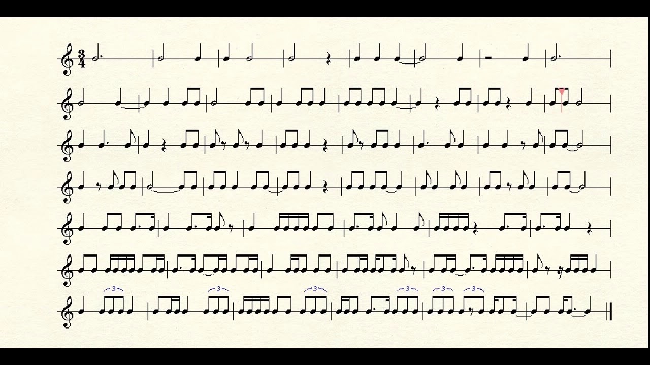 Exergames # 18 "Progressive Rhythm Reading in 3/4". Classical Guitar ...