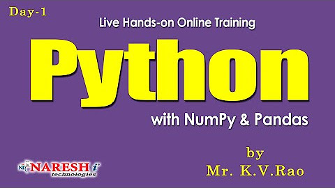 Python Training | by Mr. K.V.Rao - YouTube