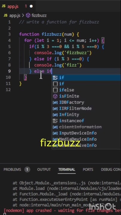 fizzbuzz using JavaScript #arraymanipulation #coding #javascriptcoding #javascriptinterview ...