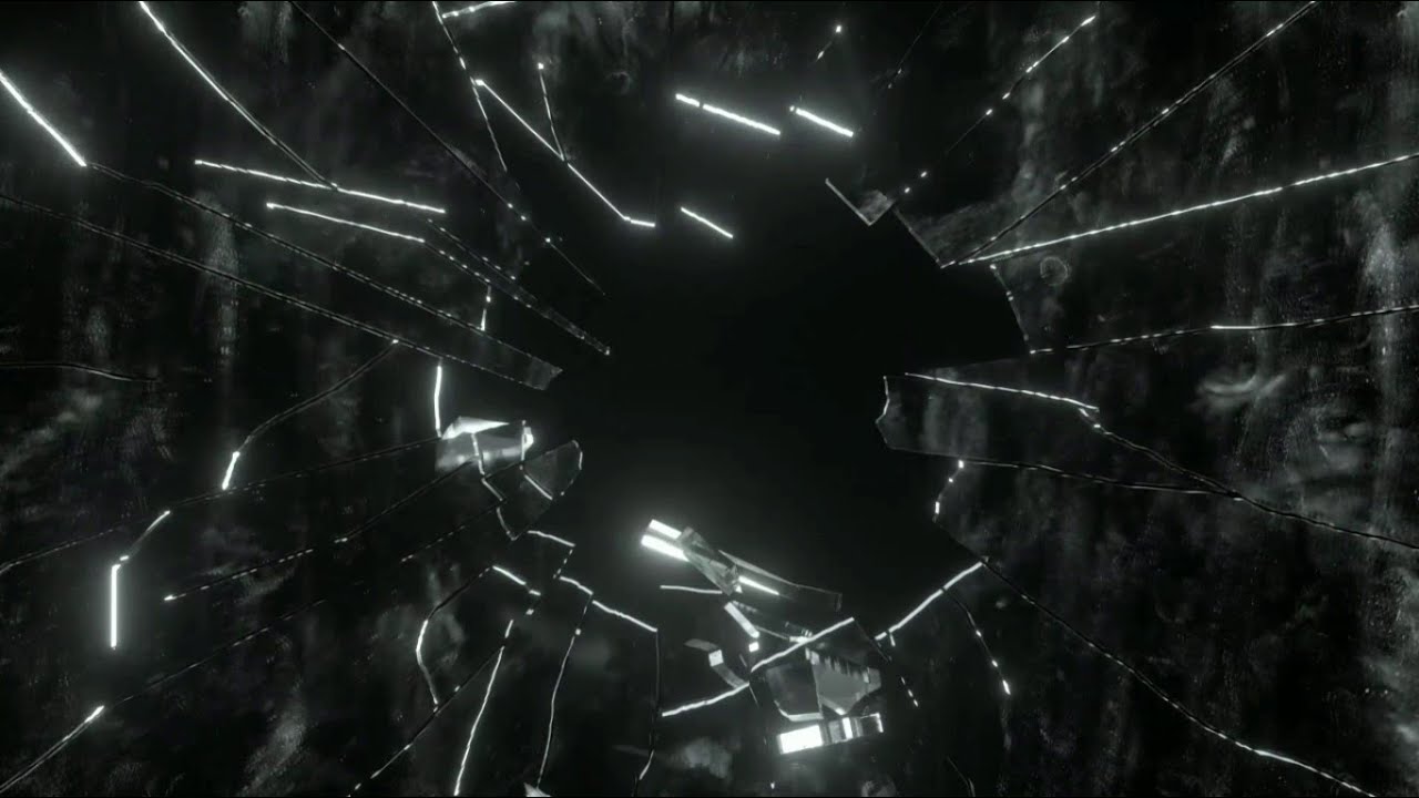 Broken Glass Green Screen