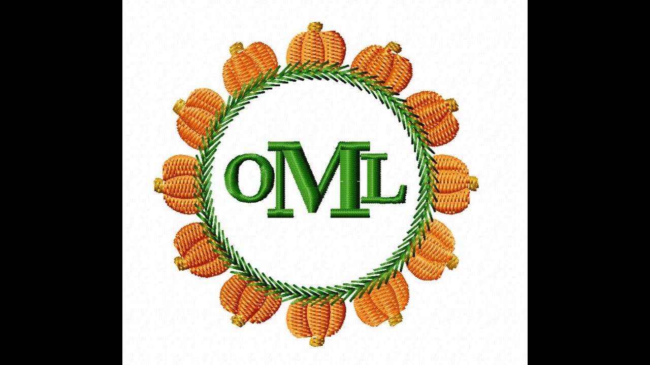 OML Embroidery Live! Embird Studio Halloween/Fall Monogram Tutorial ...
