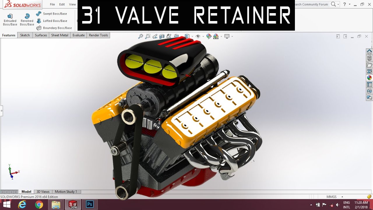 V12 ENGINE | Part 31 | VALVE RETAINER | Solidworks Tutorial | 1080p 🚗😎 ...
