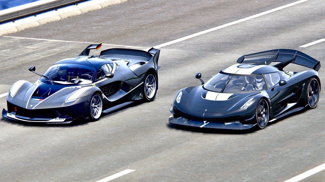 Ferrari FXX K SuperSonic Engine vs Koenigsegg Jesko with Jet Engine ...