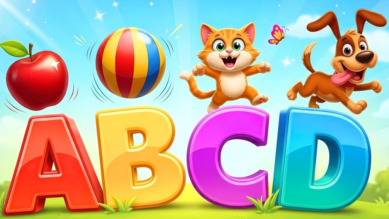ABC Song for Kids | Fun & Colorful Cartoon Alphabet A to Z - YouTube