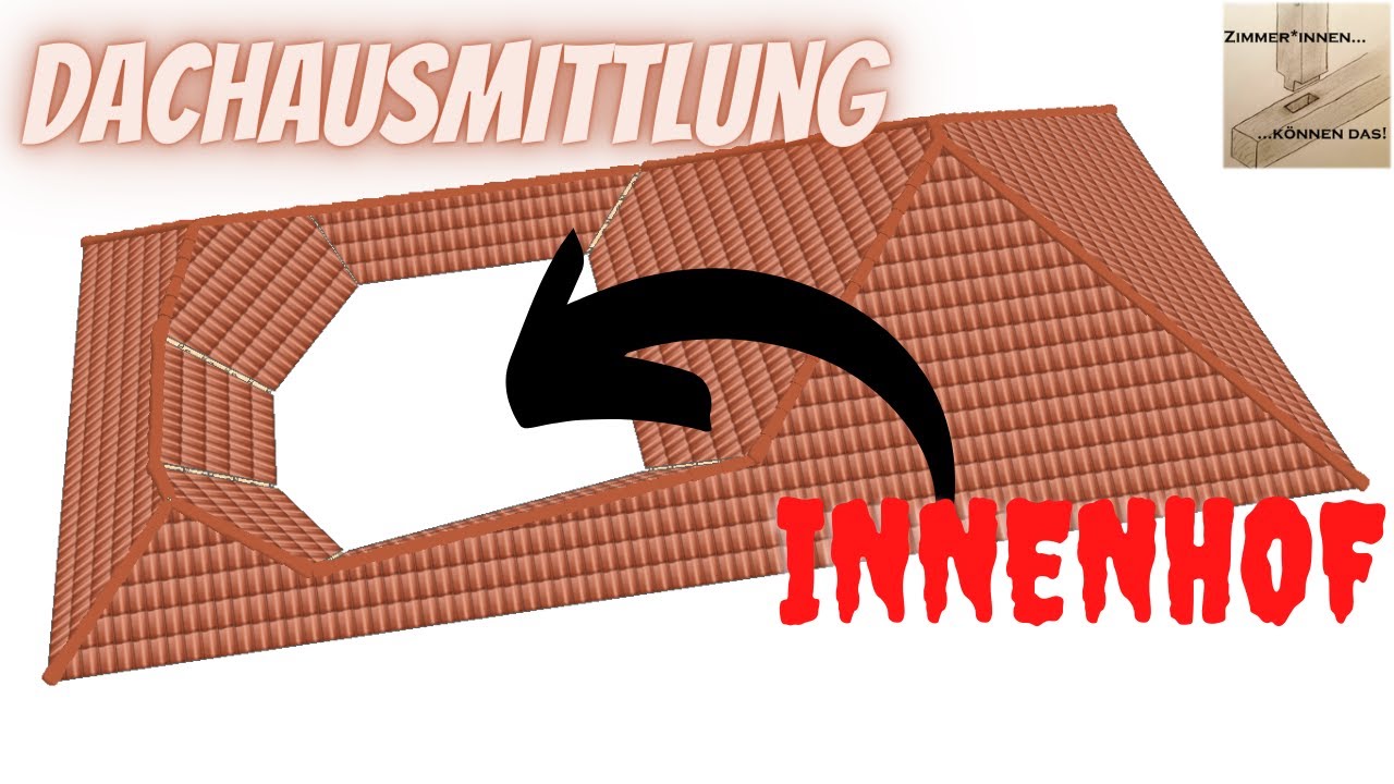 Dachausmittlung mit Innenhof - YouTube
