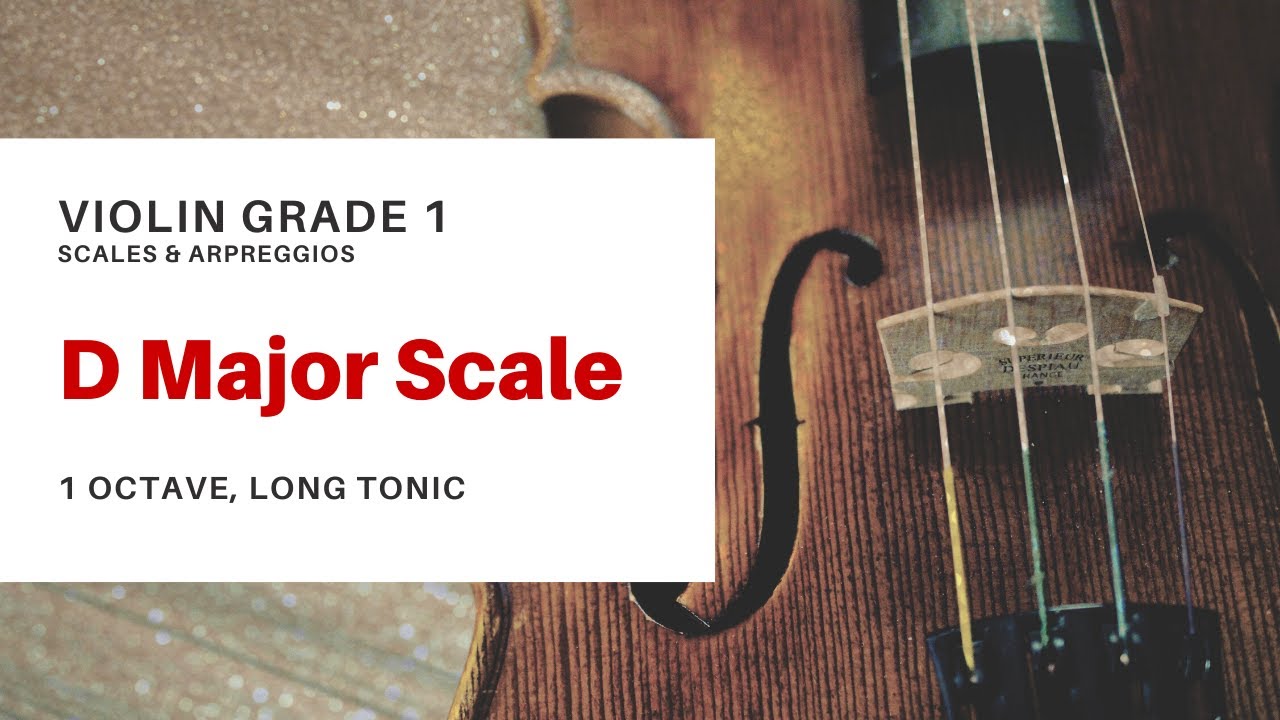 【Practice Violin With Me】D Major Scale, 1 Octave, Long Tonic - YouTube