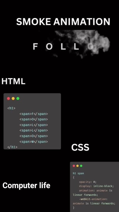 smoke animation/HTML & CSS - YouTube