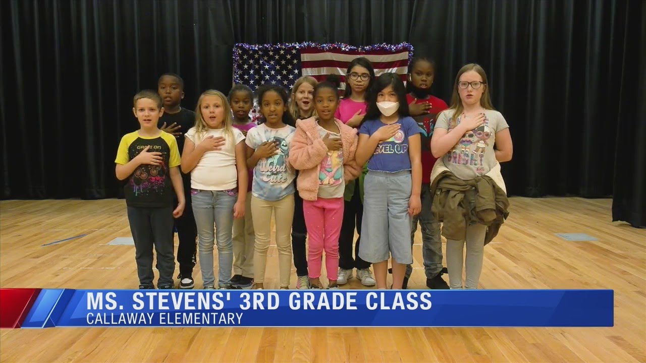 The Daily Pledge: Ms. Steven's 3rd Grade Class - YouTube