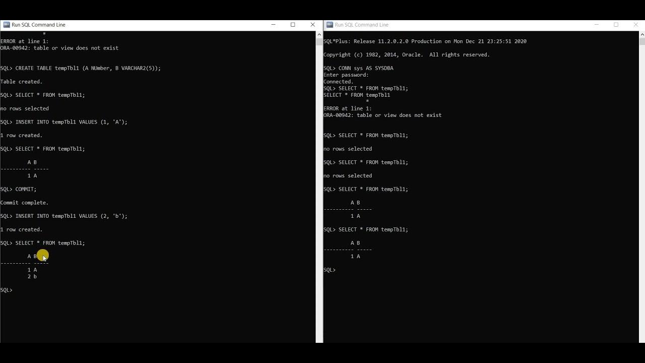 ORACLE DB Transactions Concurrency 1 - YouTube