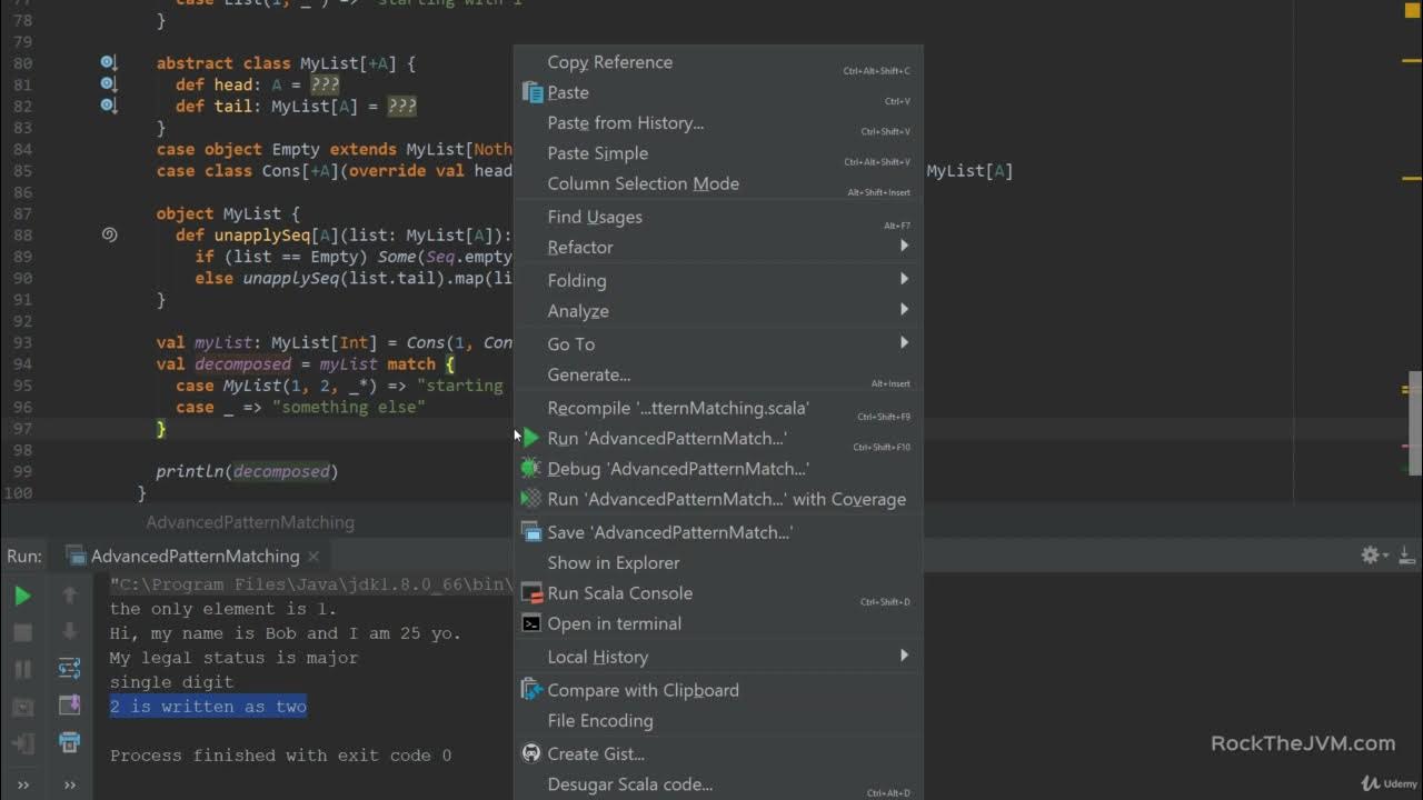 Advanced Pattern Matching Part 2 - Advance Scala and functional Programming #5 - YouTube
