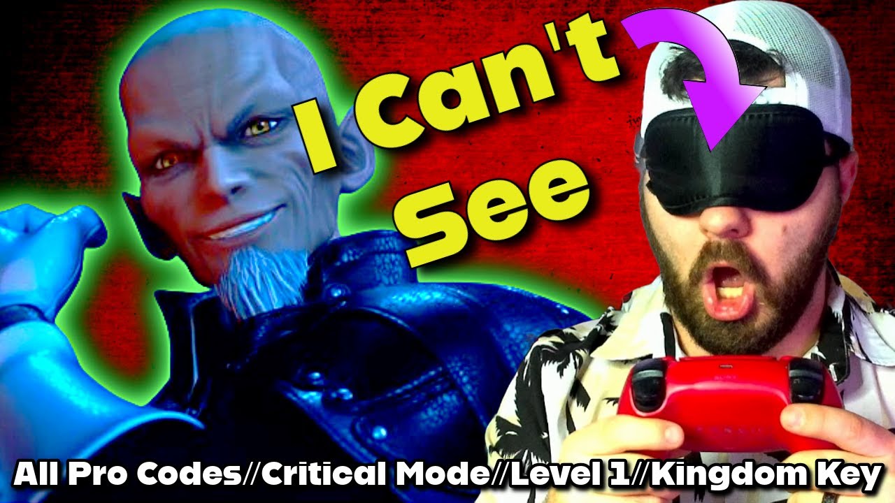 WORLD'S FIRST BLINDFOLDED Data Xehanort NO DAMAGE on Level 1 Critical Mode + All Pro Codes ...