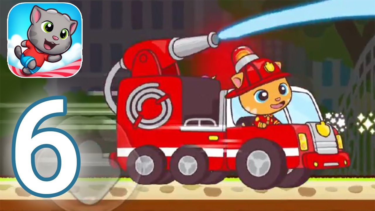 Talking Tom Candy Run - Gameplay Walkthrough Part 6 - Fireman Ginger ...