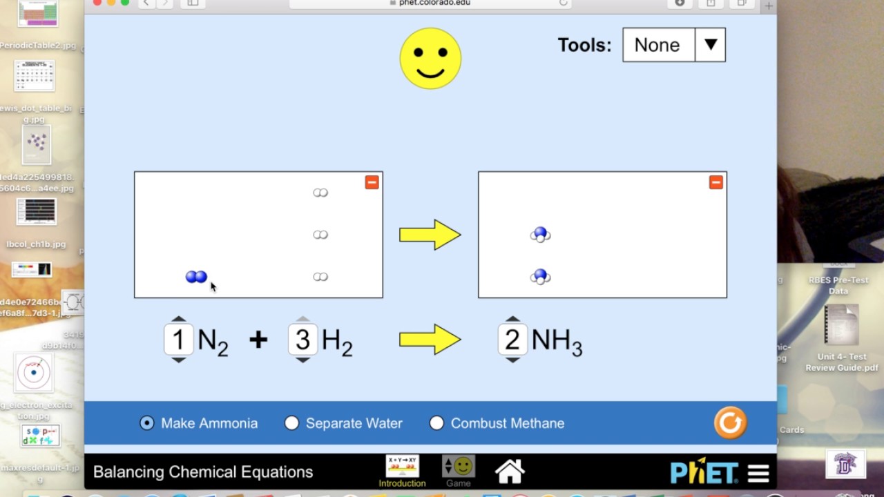 Balancing Chemical Equation Visual Example You Can Do - YouTube