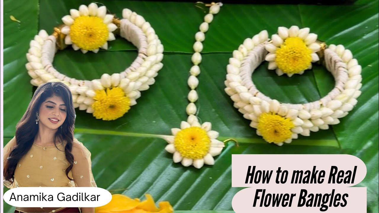 Learn How to make Real flower bangle | Whiteflorals by Anamika - YouTube