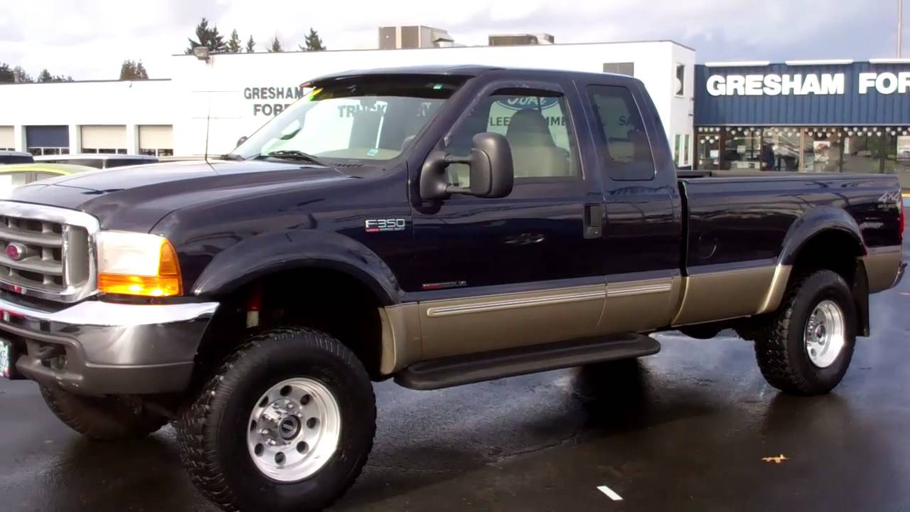 Compare Ford 2000 F350 Lariat 7.3lt diesel at Gresham Ford - YouTube