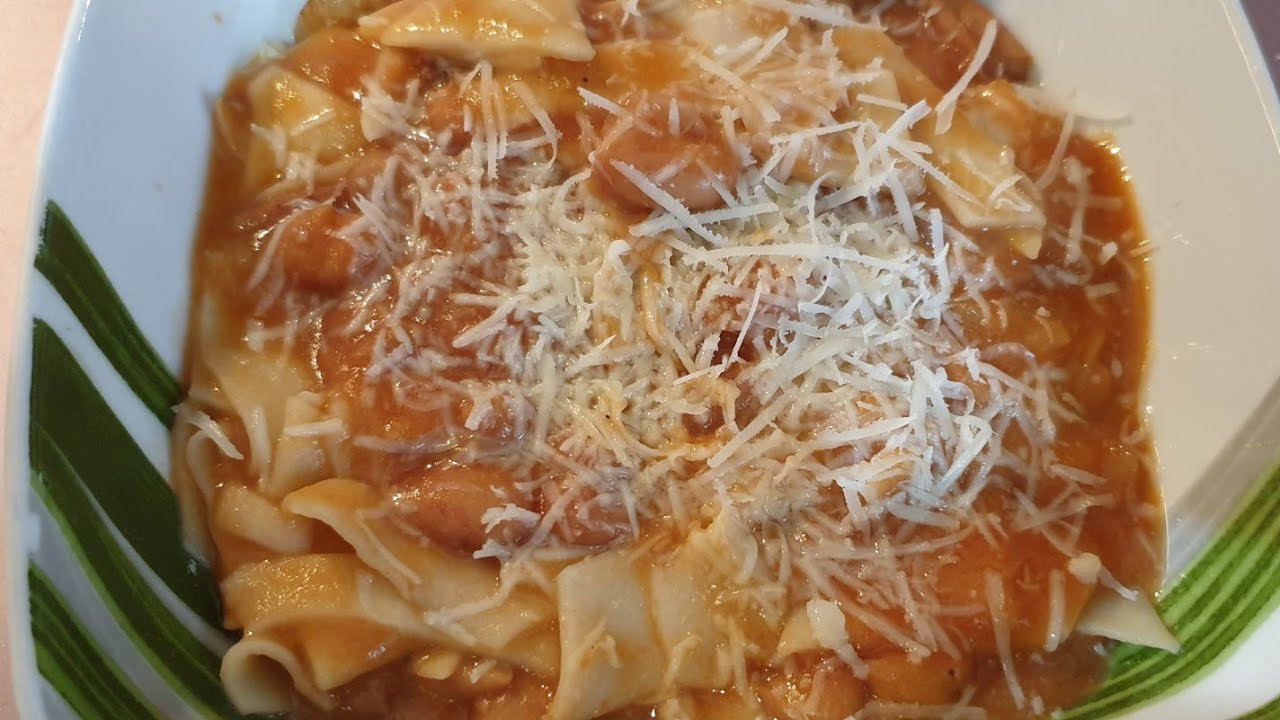 Pasta e fagioli (sagne e fagioli ciociara) - YouTube
