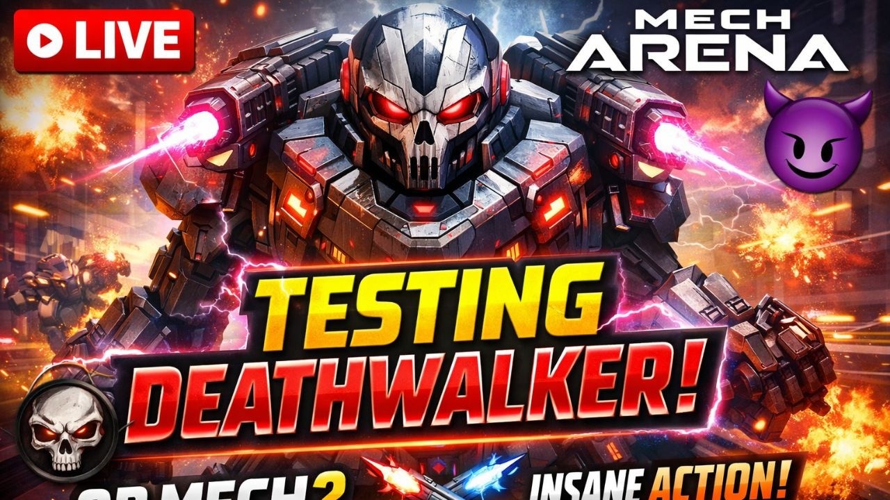 🔴 DEATHWALKER TEST LIVE! 😈 Is This Mech OP? | Mech Arena - YouTube