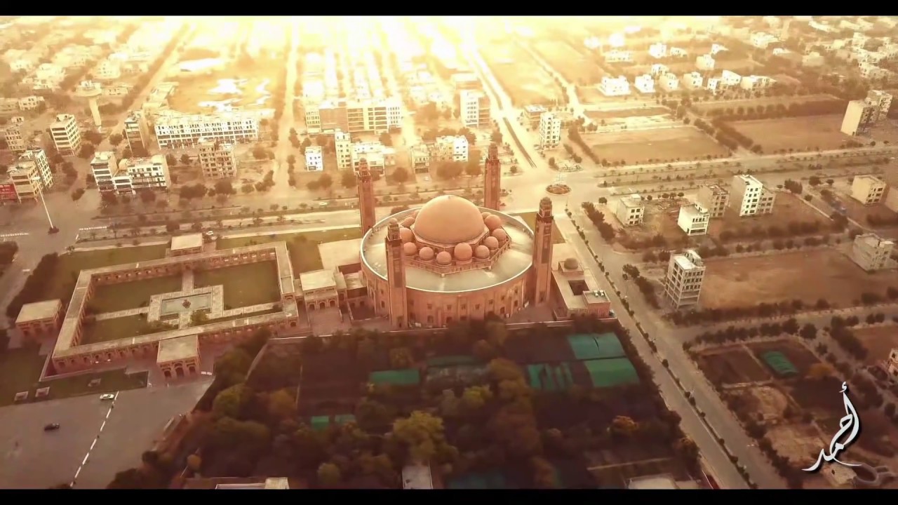 Bahria Grand Mosque Lahore - Aerial footage - YouTube