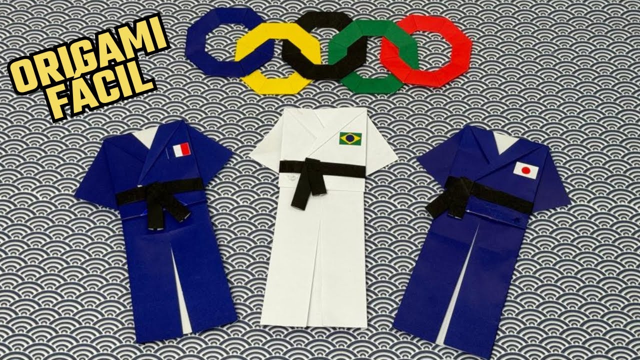 COMO DOBRAR JUDOGI (KIMONO P/ LUTAR JUDÔ) DE ORIGAMI - PASSO A PASSO DA ...