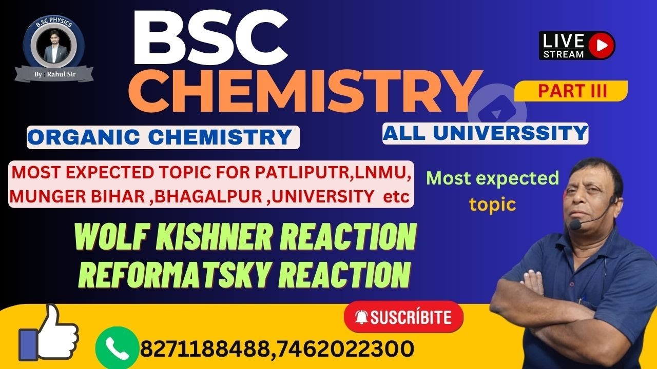 WOLF KISHNER REACTION || REFORMATSKY REACTION || NAME REACTION ...