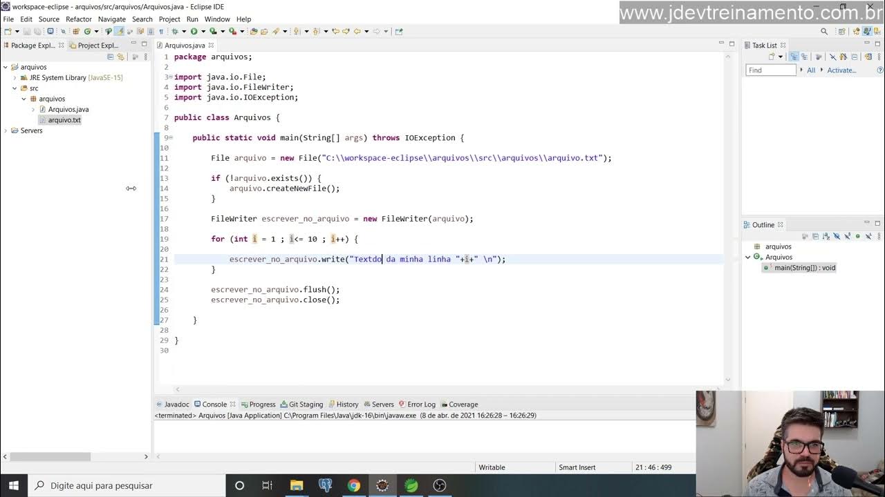 Escrevendo em arquivo de TXT - YouTube