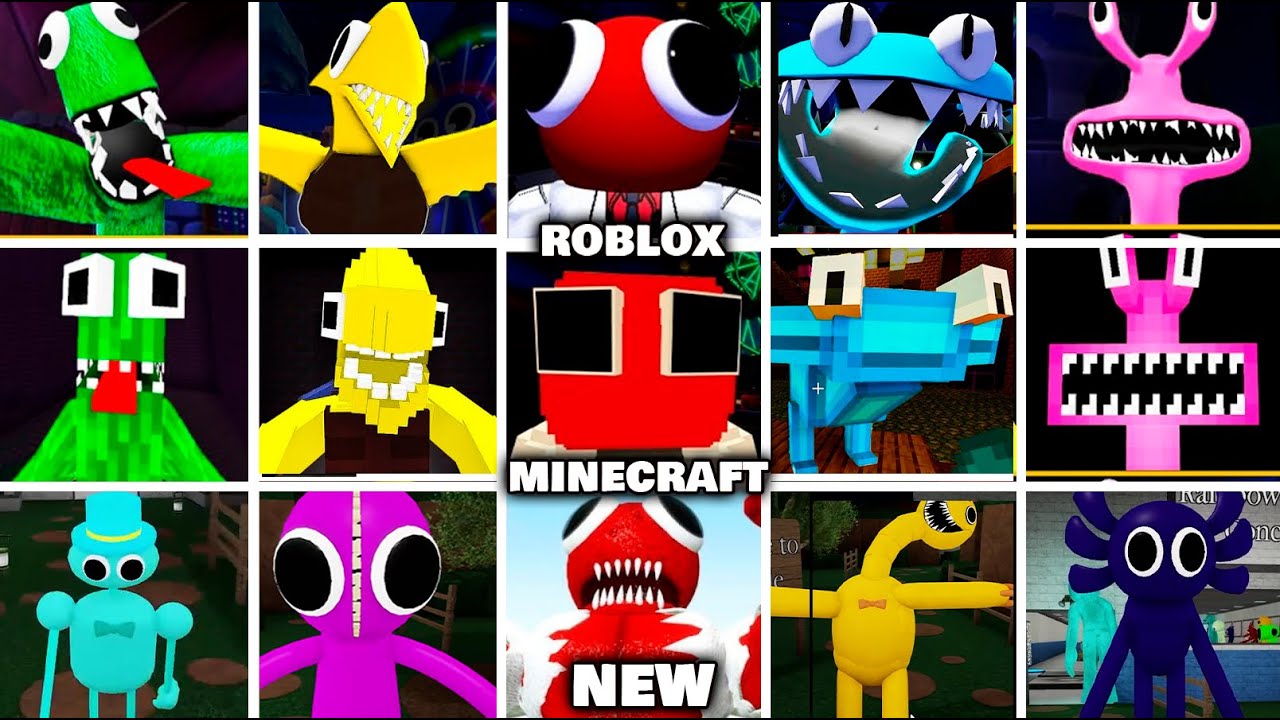 ROBLOX Rainbow Friends Chapter 2 ALL JUMPSCARES vs MINECRAFT vs Garry's Mod - YouTube