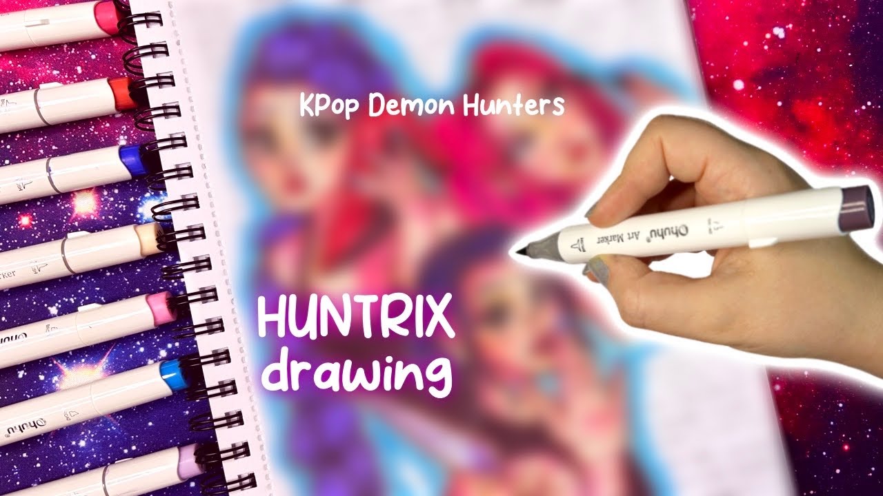 huntrix drawing idea you can try | Rumi, Zoey & Mira art | KPop Demon ...