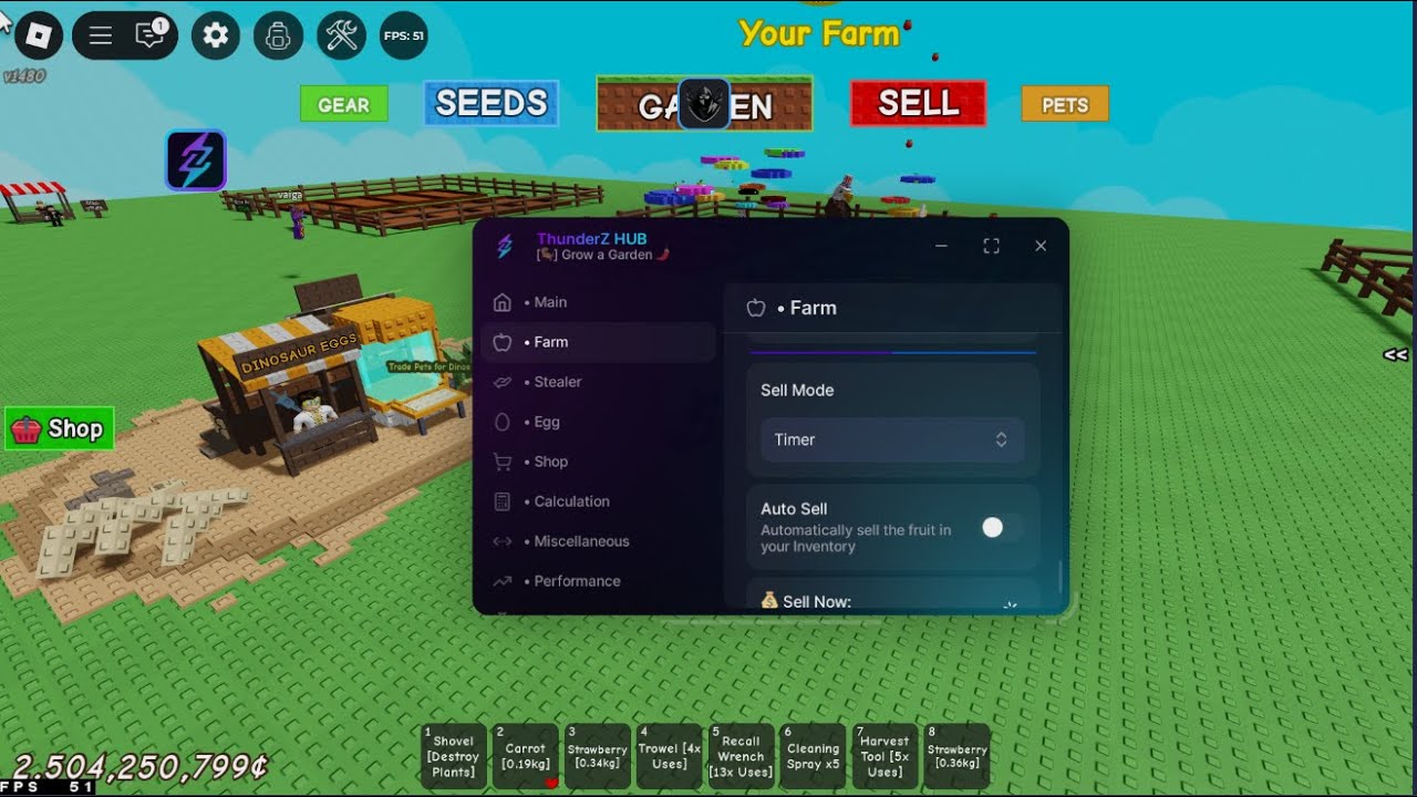 [FREE] Script Grow a Garden Script GUI [ ThundarZ Hub ] - YouTube