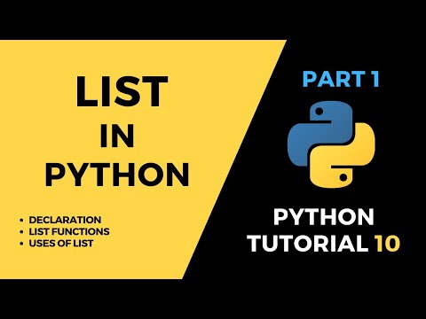 Tutorial#10 Lists in Python Part01 #python #pythonprogramming #python3 ...