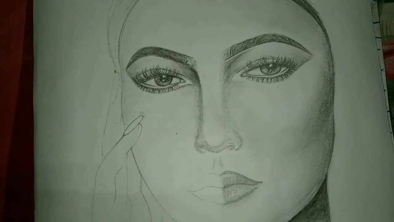 How to draw a pretty face without using shading pencil - YouTube
