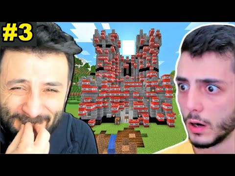 Minecraft KARDEŞ KAVGASI !! Gizli Odalarını Bulduk (AnaKalelerini Patlattık) #3