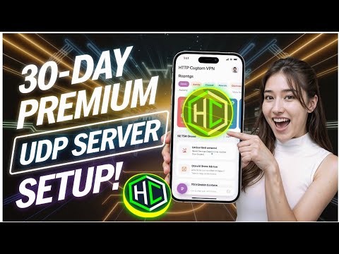 How to Create 30-Day Premium UDP Server & Setting It Up on HTTP Custom VPN - YouTube