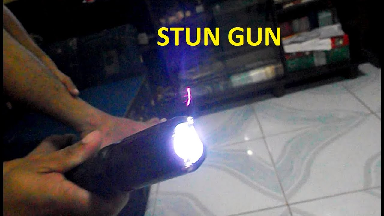 Flashlight with laser and stun gun - YouTube