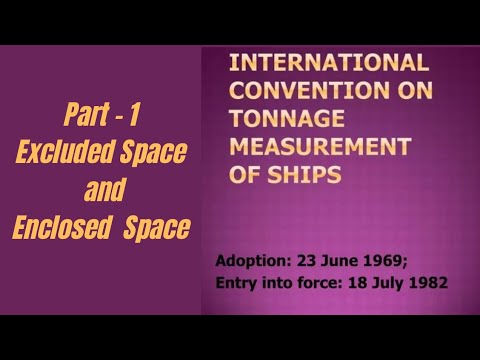 Tonnage Convention | Part - 1 | Excluded and Enclosed Space