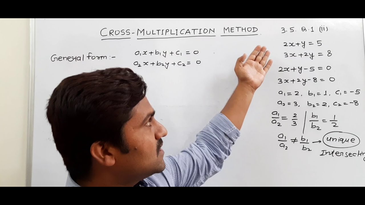 Cross Multiplication Method Class 10 YouTube Cross Multiplication Method Class 10 YouTube