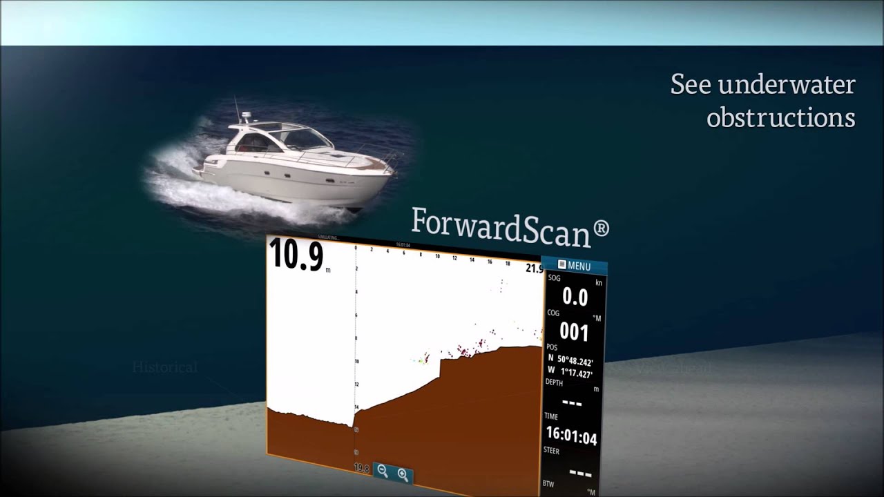 Simrad nss 7 evo 2 forward scan video Shotgun marine - YouTube